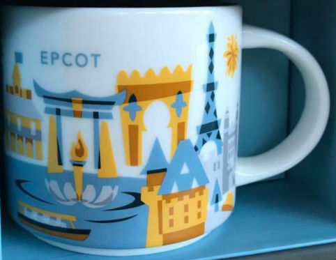 You Are Here Disney – Epcot 3 – Starbucks Mugs